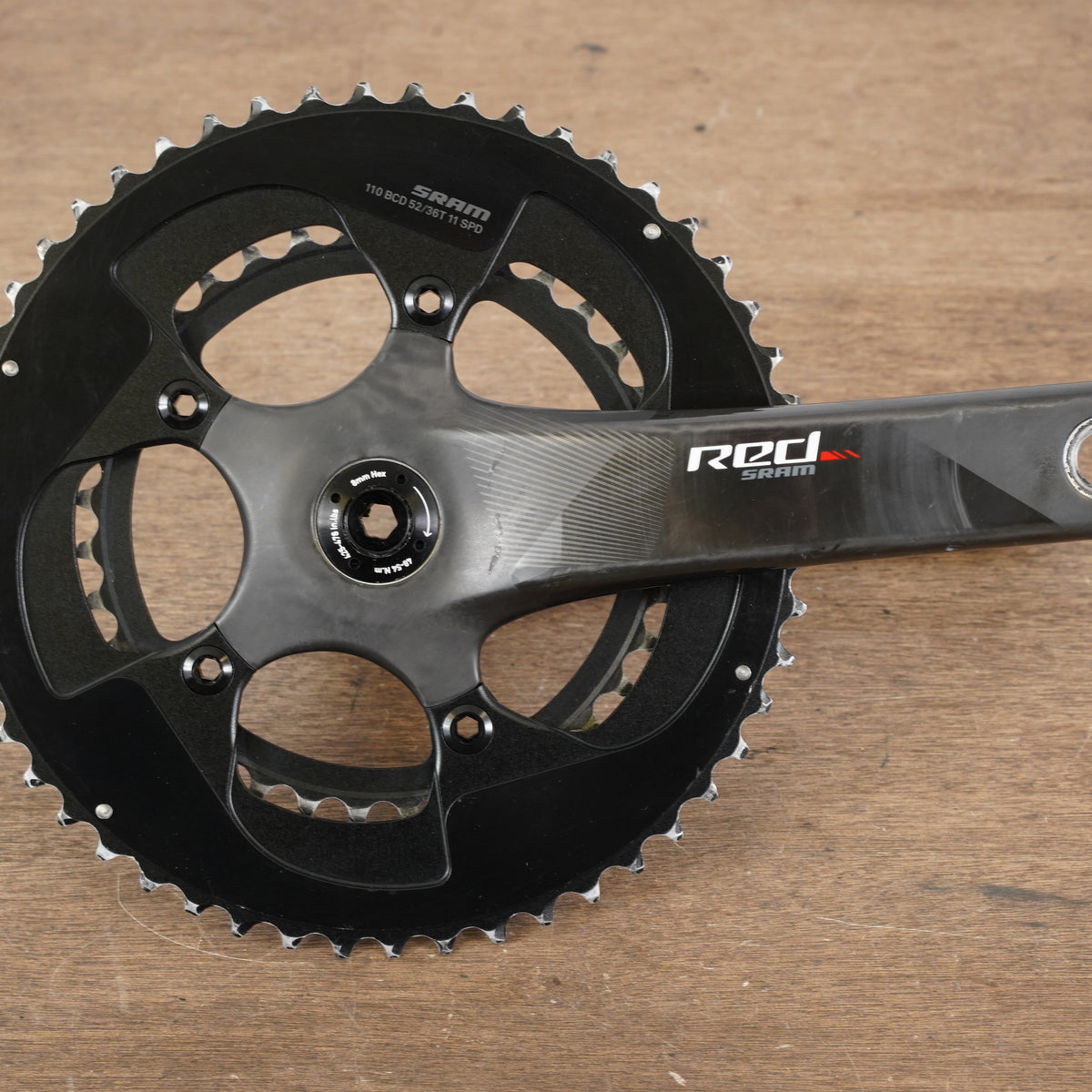 172.5mm 52/36T BB30 SRAM Red 22 11 Speed Carbon Road Crankset – Elevate ...