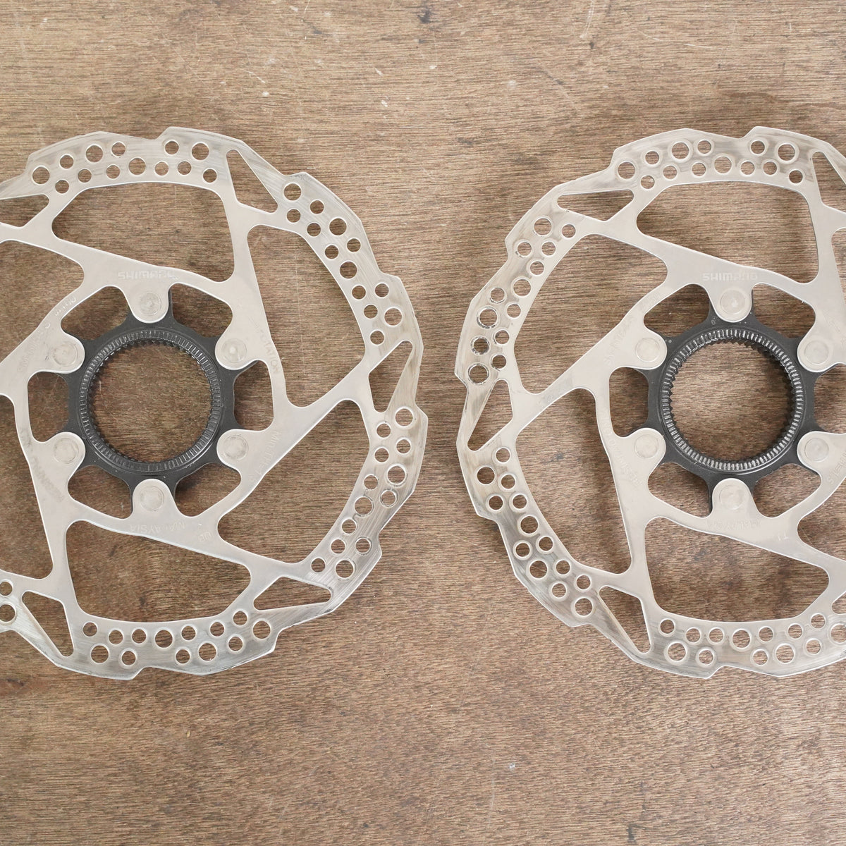 (2) 160mm Shimano Deore SM-RT54-S Center Lock Disc Brake CX Gravel MTB ...