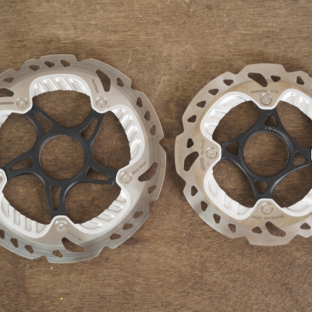 (2) 140mm/160mm Shimano XTR SM-RT99 Center Lock Disc Brake Rotors ...