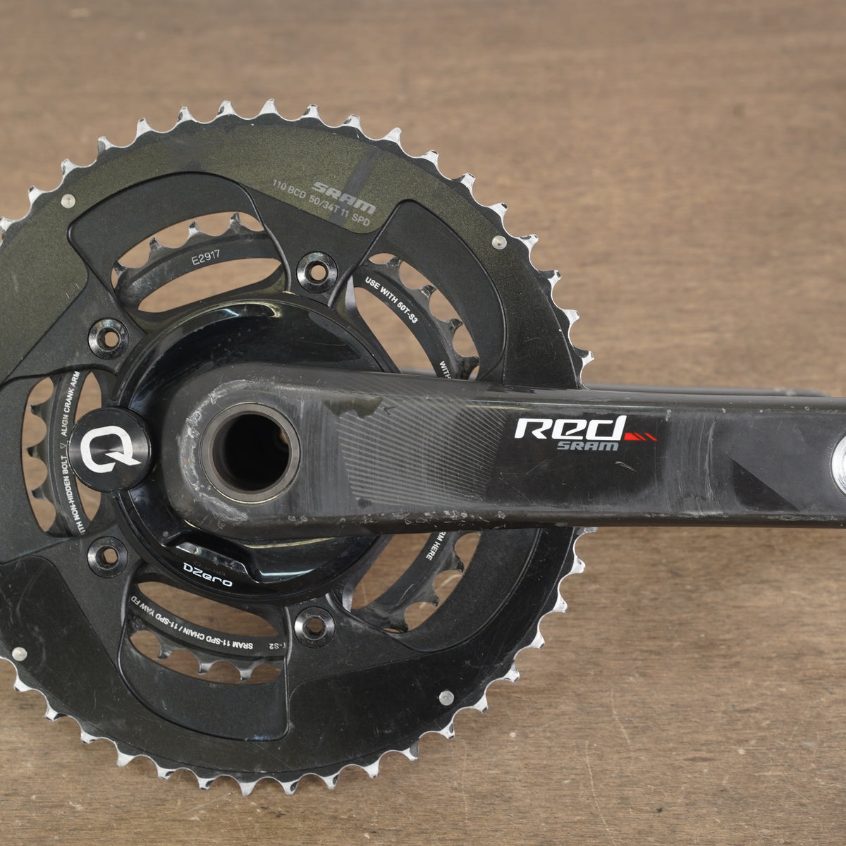 175mm 50/34T GXP SRAM Red 22 Quarq DZero Carbon Power Meter Crankset ...