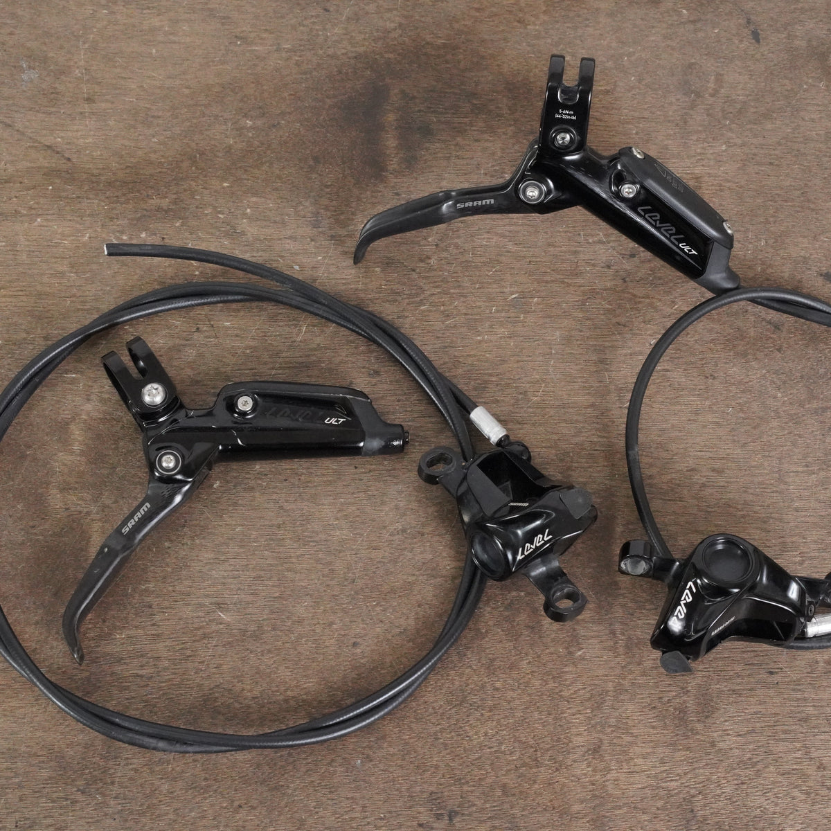 SRAM Level Ultimate Stealth 2-Piston Disc Brake Calipers + Levers MTB ...