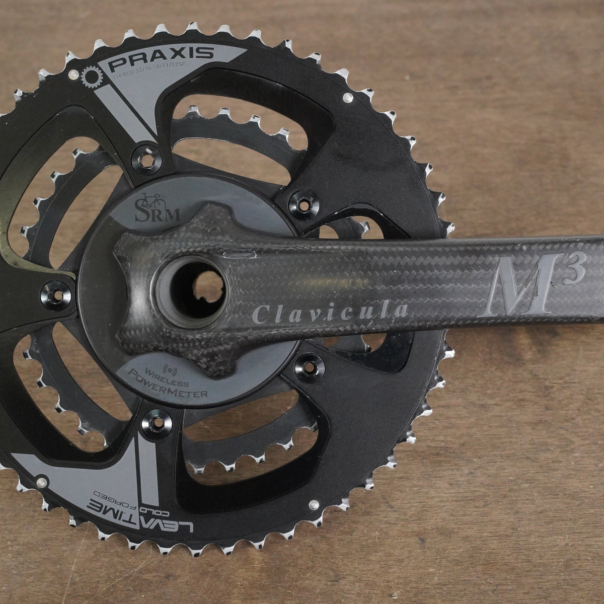 170mm 52/36T BB30 THM Clavicula M3 SRM Power Meter Carbon Crankset ...